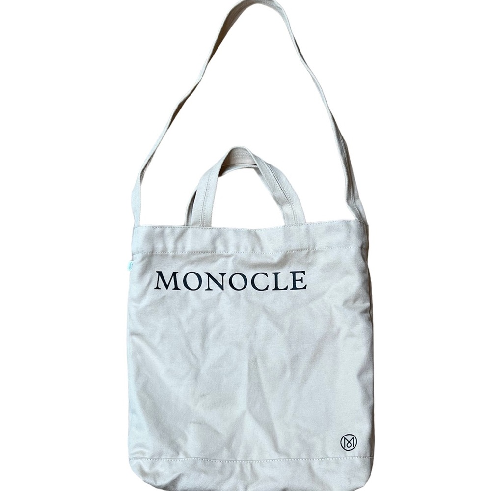 Monocle Taupe Canvas Tote Shoulder Strap Magazine Bag… - Gem